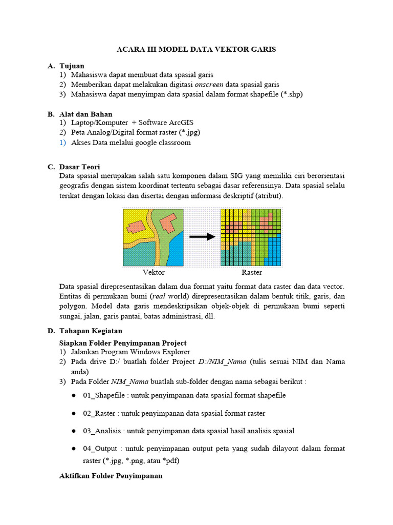 Model Data Vektor Garis dalam SIG | PDF | Komputer