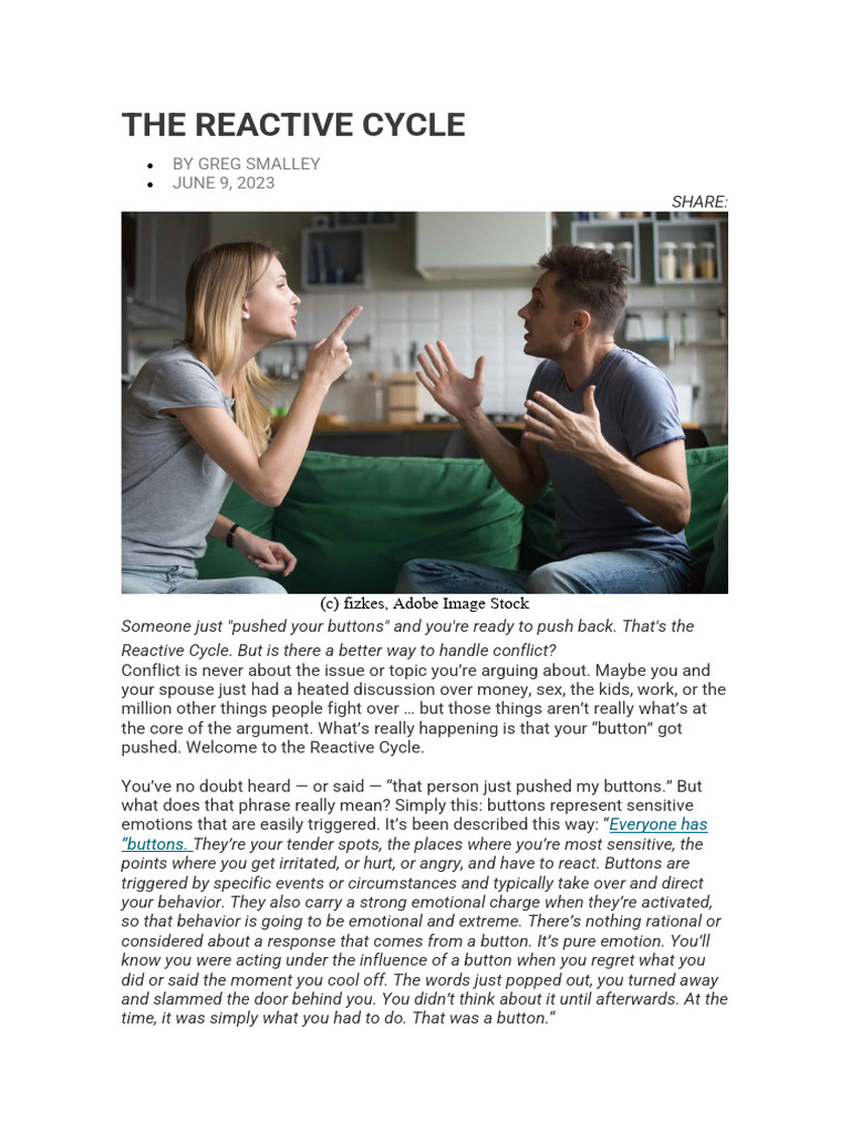 The Reactive Cycle | PDF | Emotions