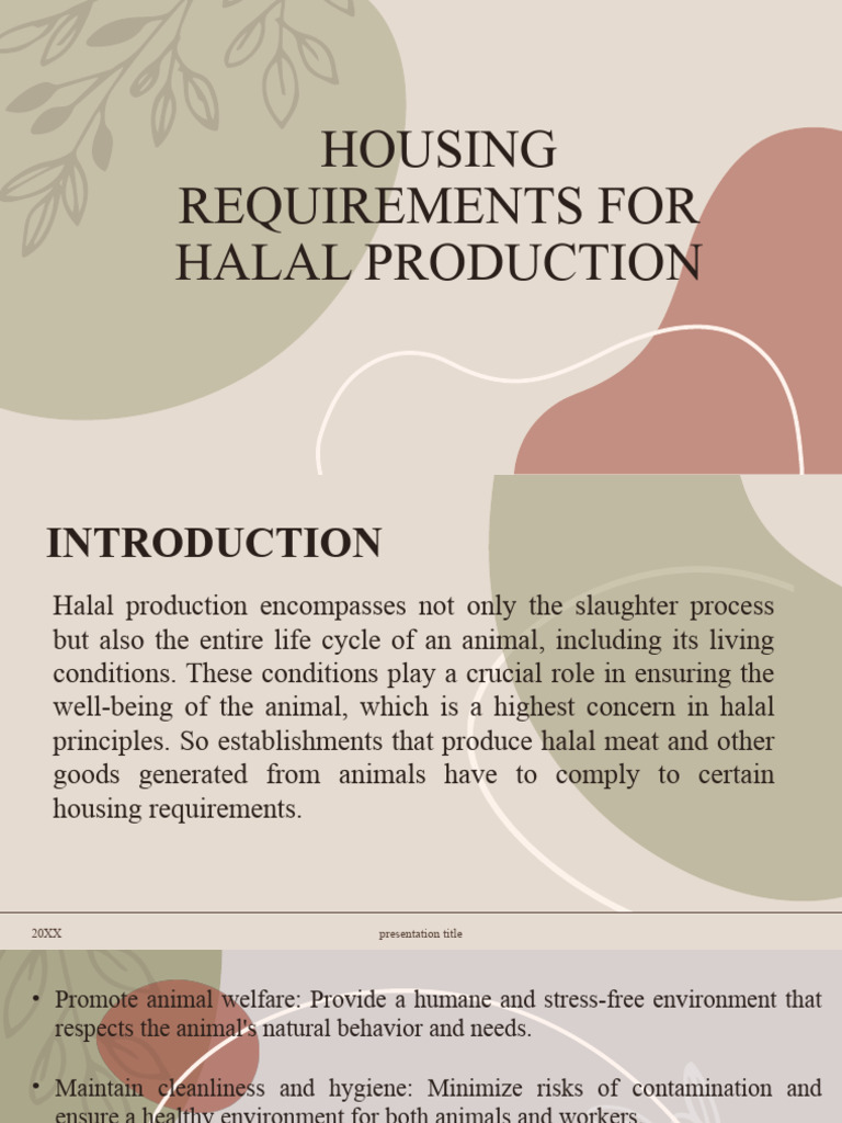 Halal Production Housing Guidelines | PDF | Pollution | Water Quality