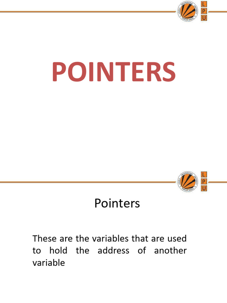 Pointers | PDF | Pointer (Computer Programming) | Computer Science