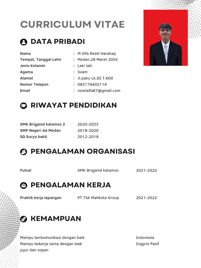 CV M Alfa Rezel Harahap | PDF