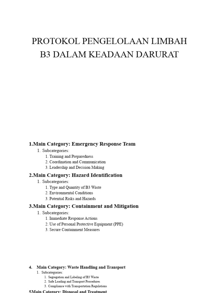 Waste B3 Emergency | PDF | Emergency Management | Waste Management