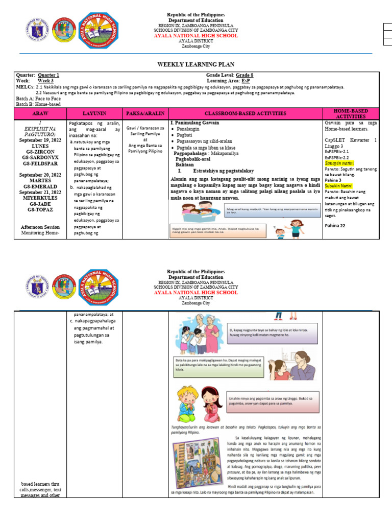 Esp 8 WLP W3 W4 | PDF