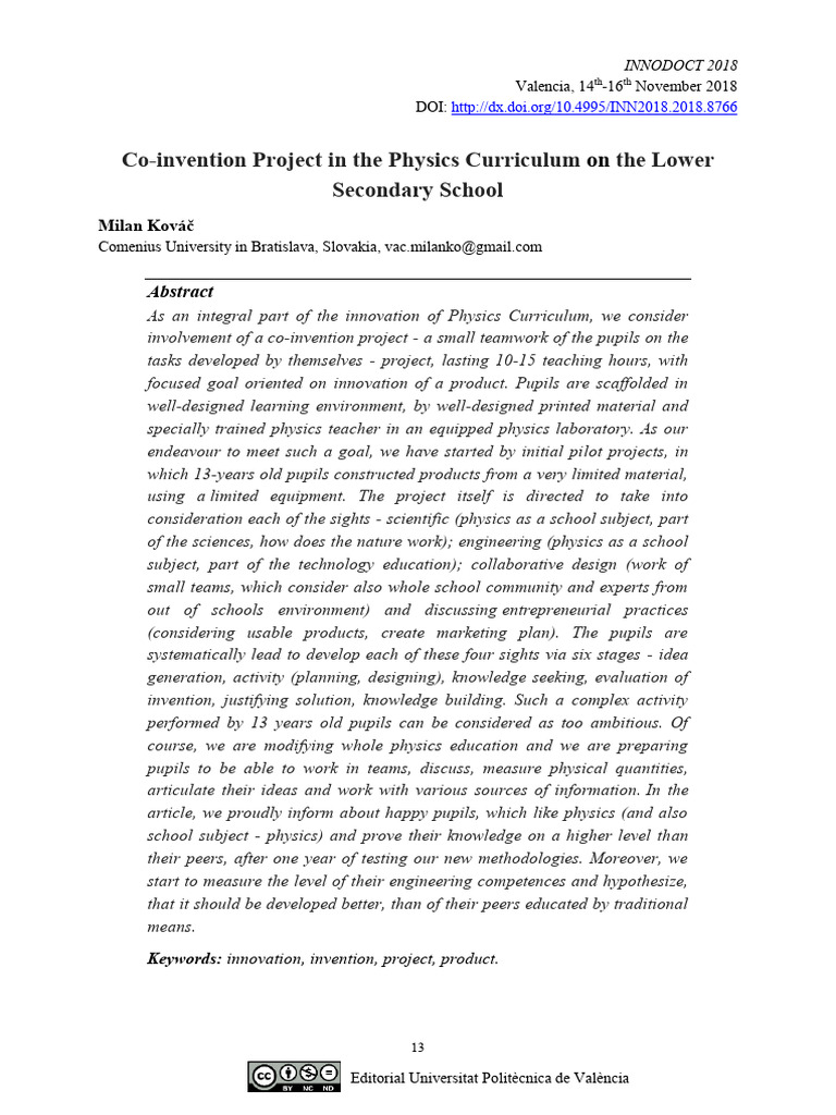 Co-invention in Physics Education | PDF | Science | Knowledge