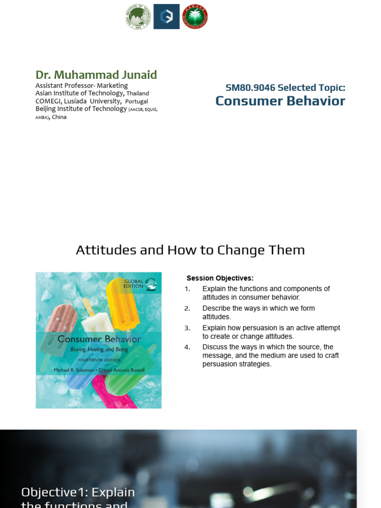 Dr. Muhammad Junaid: Consumer Behavior | PDF | Attitude (Psychology ...