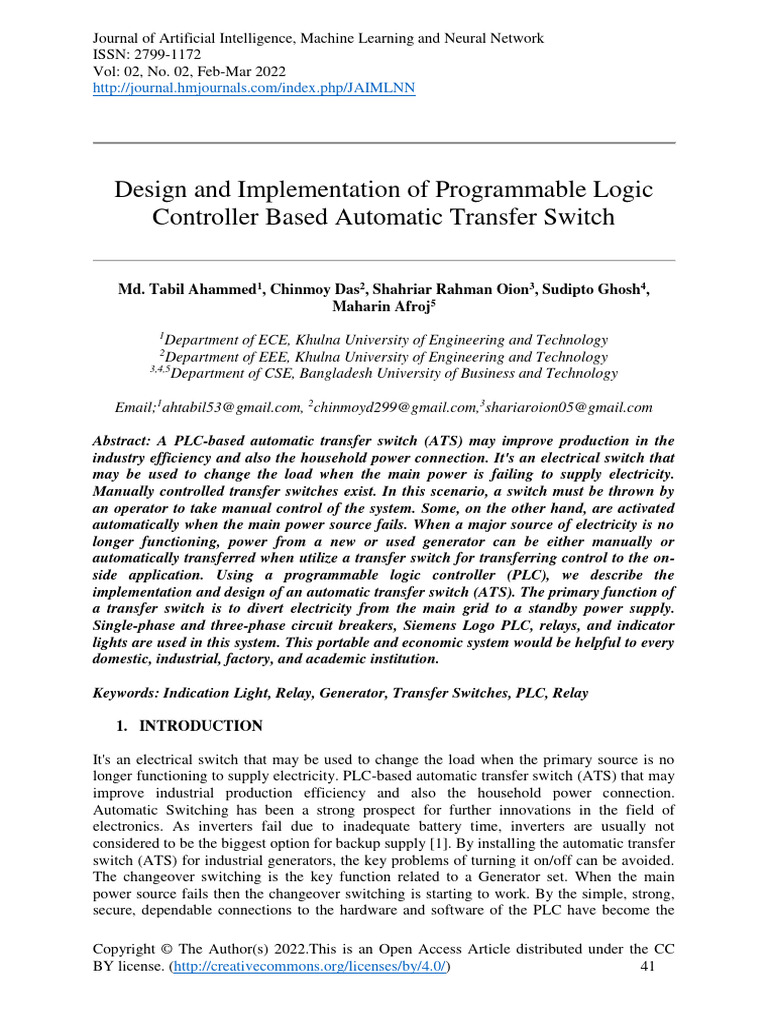 Design and Implementation of Programmabl | PDF | Relay | Direct Current