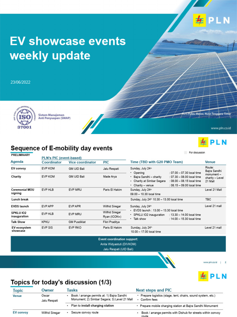 E-Mobility Day Event Planning - Pptx-Selected Slides 1-13 | PDF