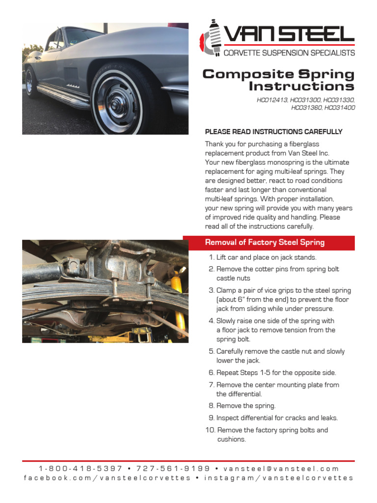 Composite Spring Instructions: Please Read Instructions Carefully | PDF ... Composite Spring Instructions: Please Read Instructions Carefully | PDF ...