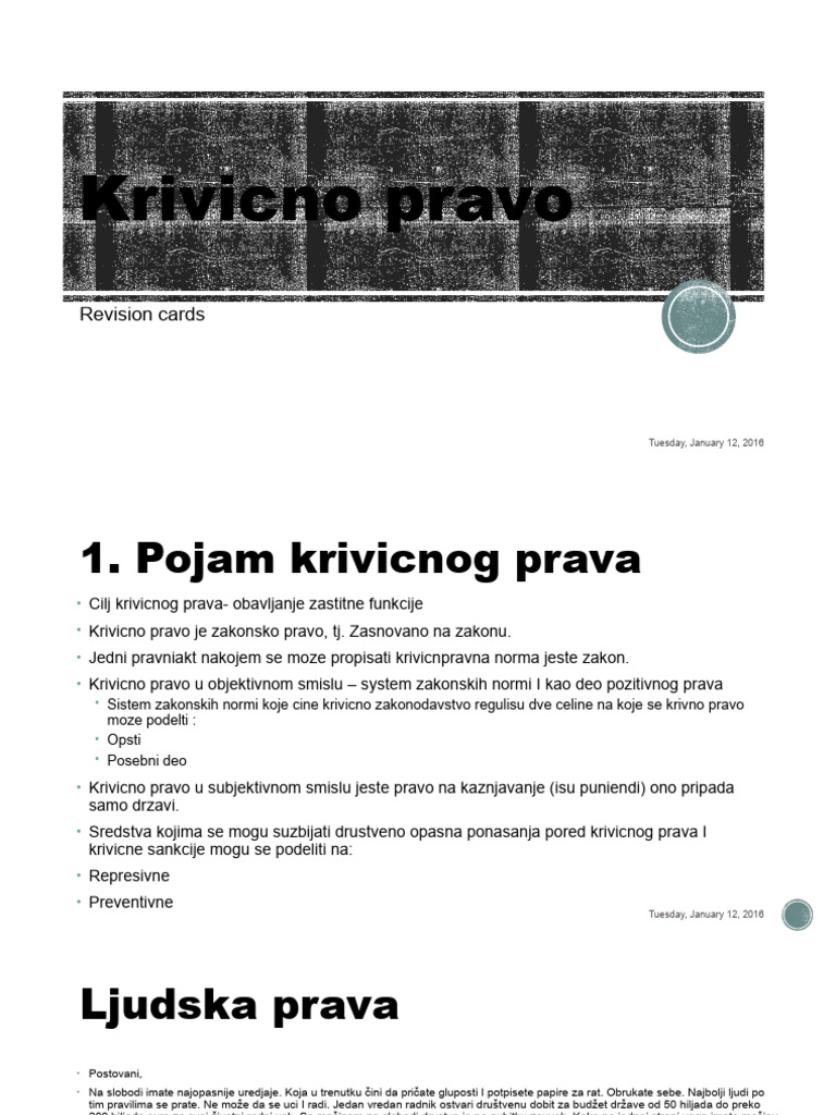 Krivicno Pravo | PDF