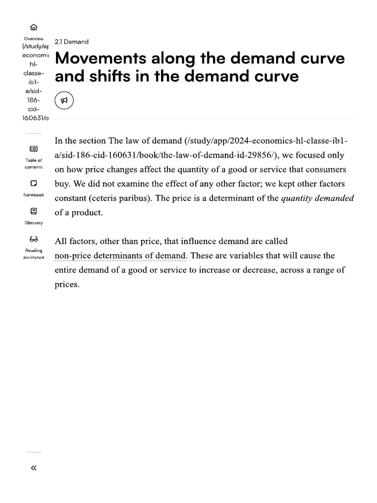 2.1.4 Movements Along The Demand Curve and Shifts in The Demand Curve | PDF