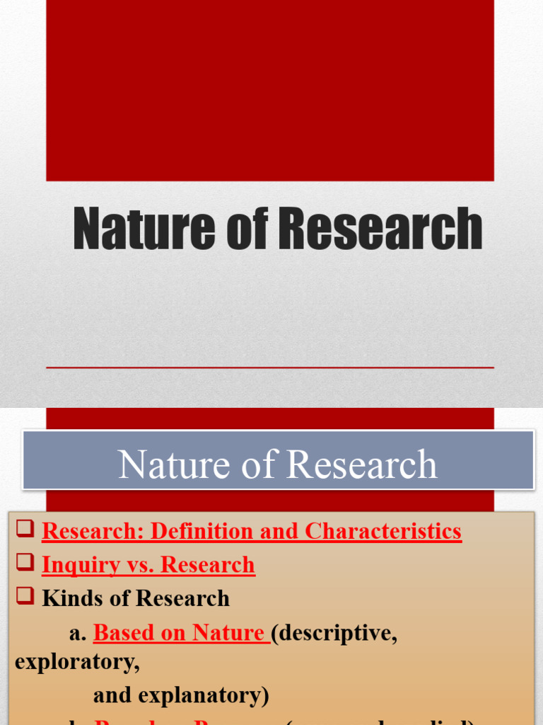 1 Nature of Research | PDF | Anxiety | Quantitative Research