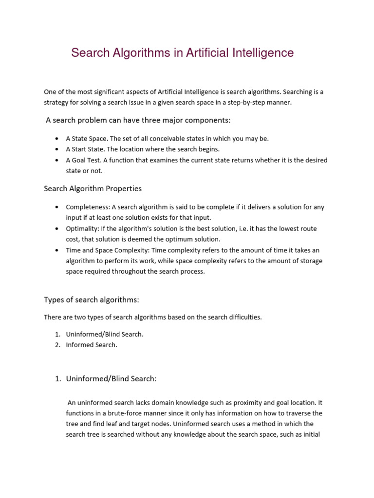 Search Algorithms In Artificial Intelligence Pdf Combinatorics Computational Problems