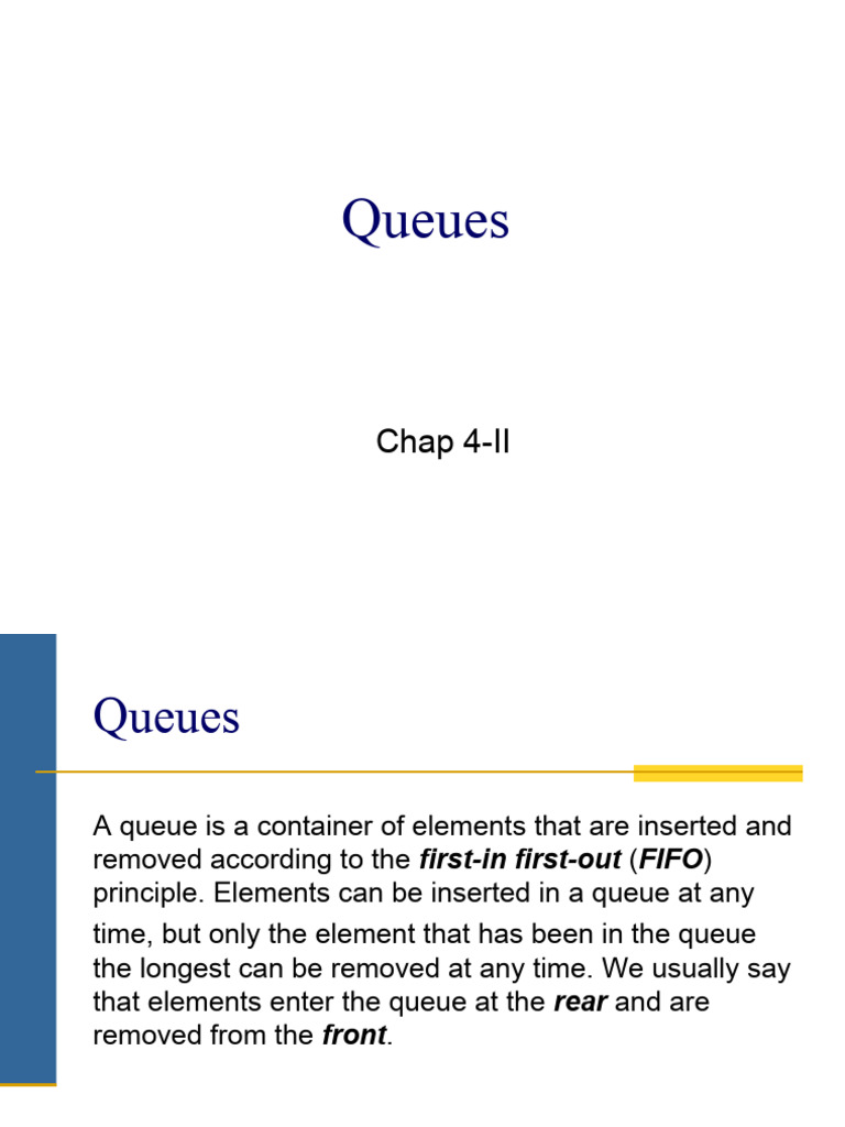 Chapt 4 Ii Pdf Queue Abstract Data Type Computer Programming