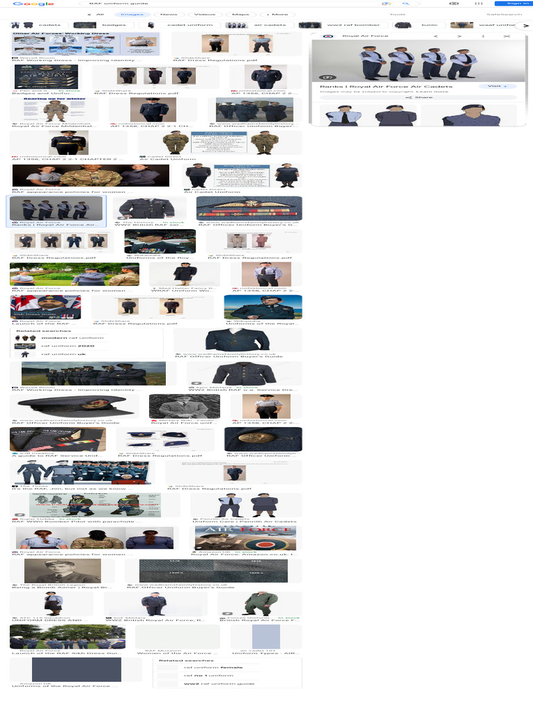 RAF Uniform Guide - Google Search | PDF | Royal Air Force | Military