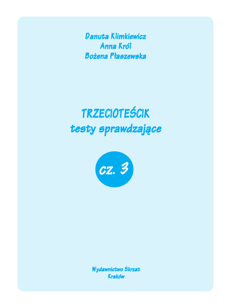 Trzecioteścik Trzecioteścik Testy Sprawdzaj Ce Testy Sprawdzaj Ce | PDF