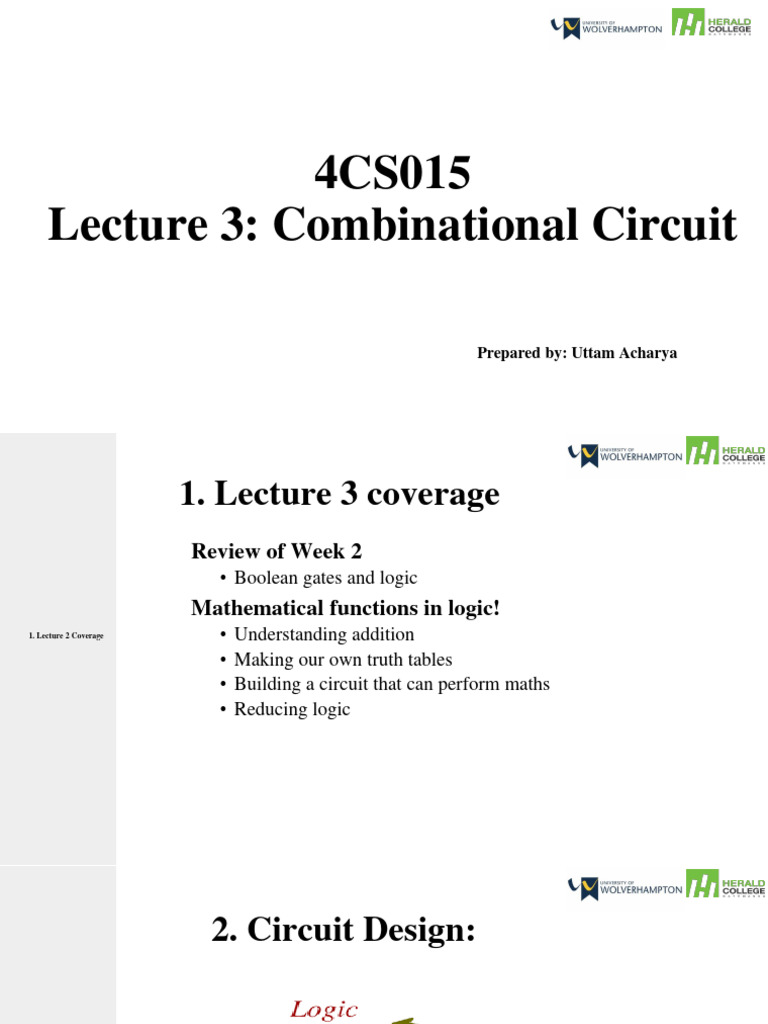 Lec 3 | PDF | Boolean Algebra | Teaching Mathematics