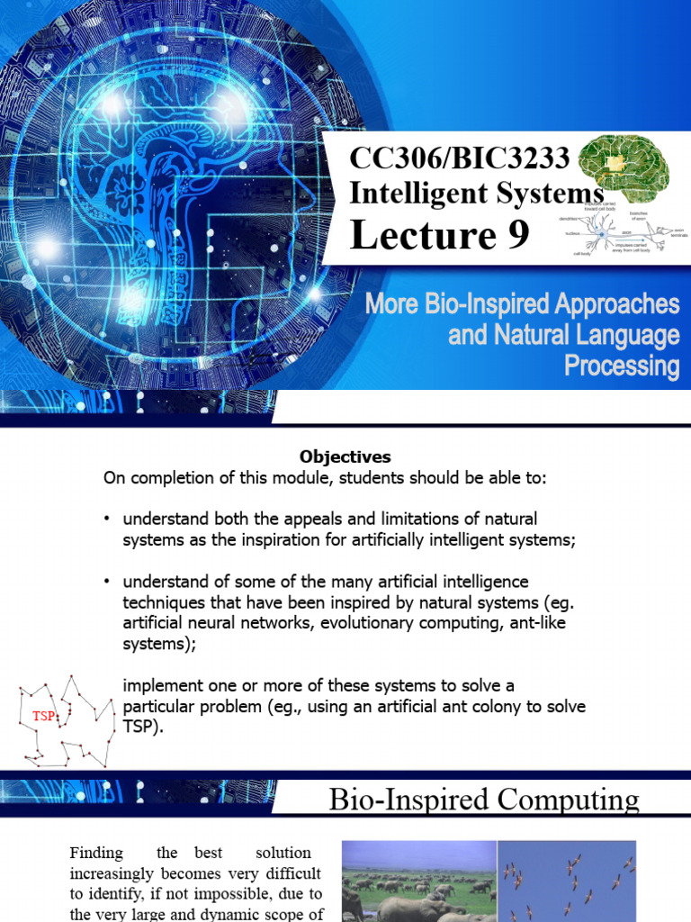 Lecture 9 - More Bio-Inspired NLP | PDF | Syntax | Parsing