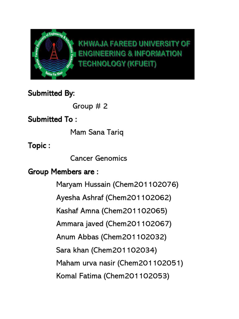 Presentation Group 2 | PDF | Oncogene | Tumor Suppressor Gene