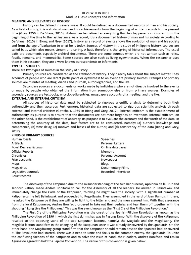 REVIEWER-IN-RIPH | PDF | Corazon Aquino | Philippines