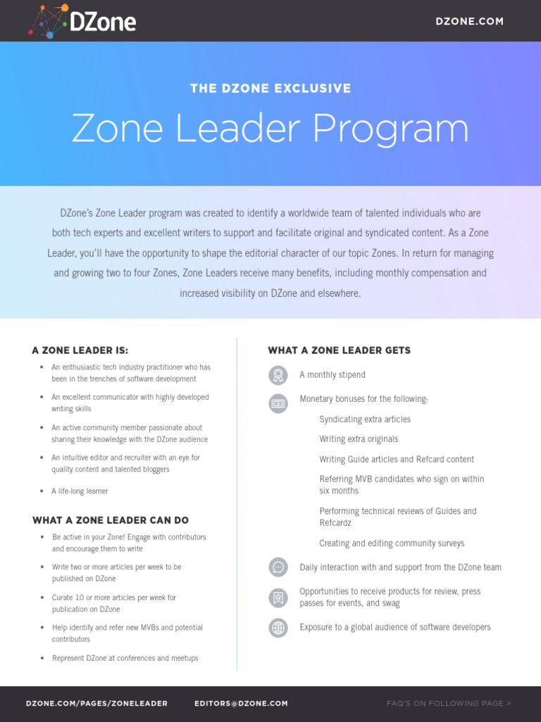 Dzone Zoneleaderoverview Updated | PDF