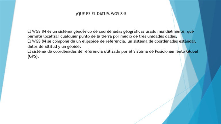 Que Es El Datum WGS 84 | PDF