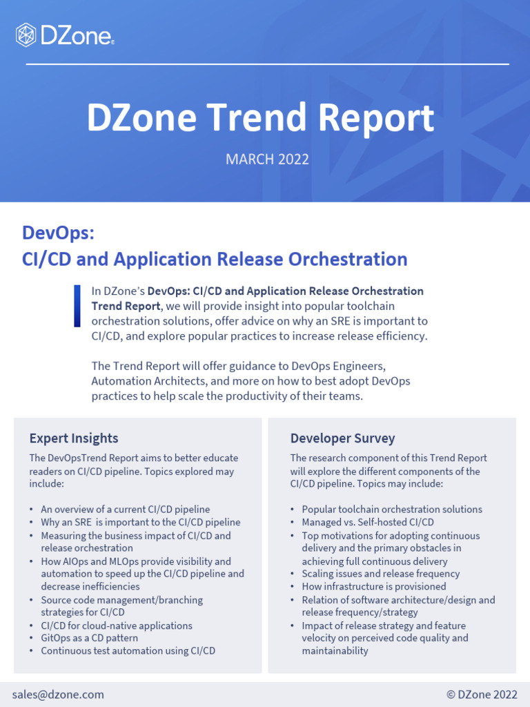 Dzone Trendreport Cicd Sellsheet | PDF | Computing | Systems Architecture