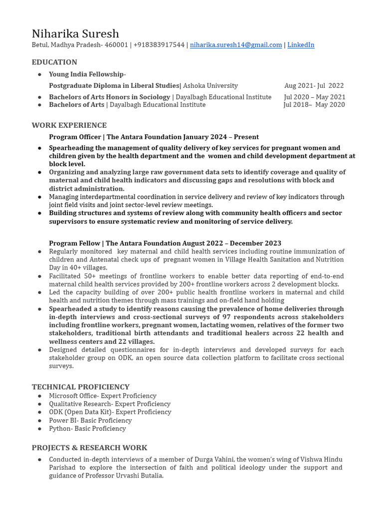 Niharika_Suresh_Resume | PDF