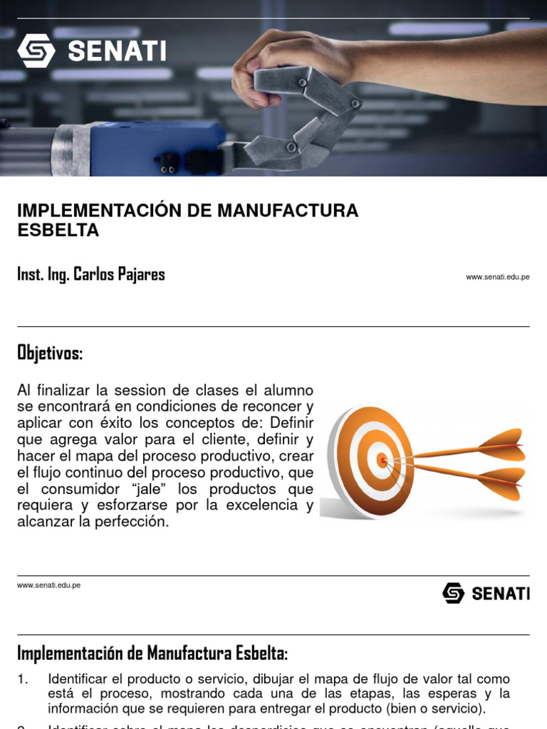 Implementación de Manufactura Esbelta | PDF | Lean Manufacturing | Cliente