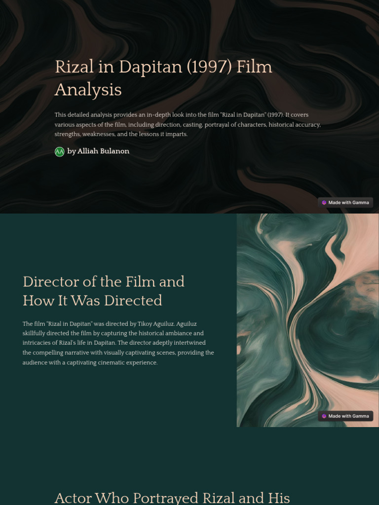 Rizal in Dapitan 1997 Film Analysis | PDF