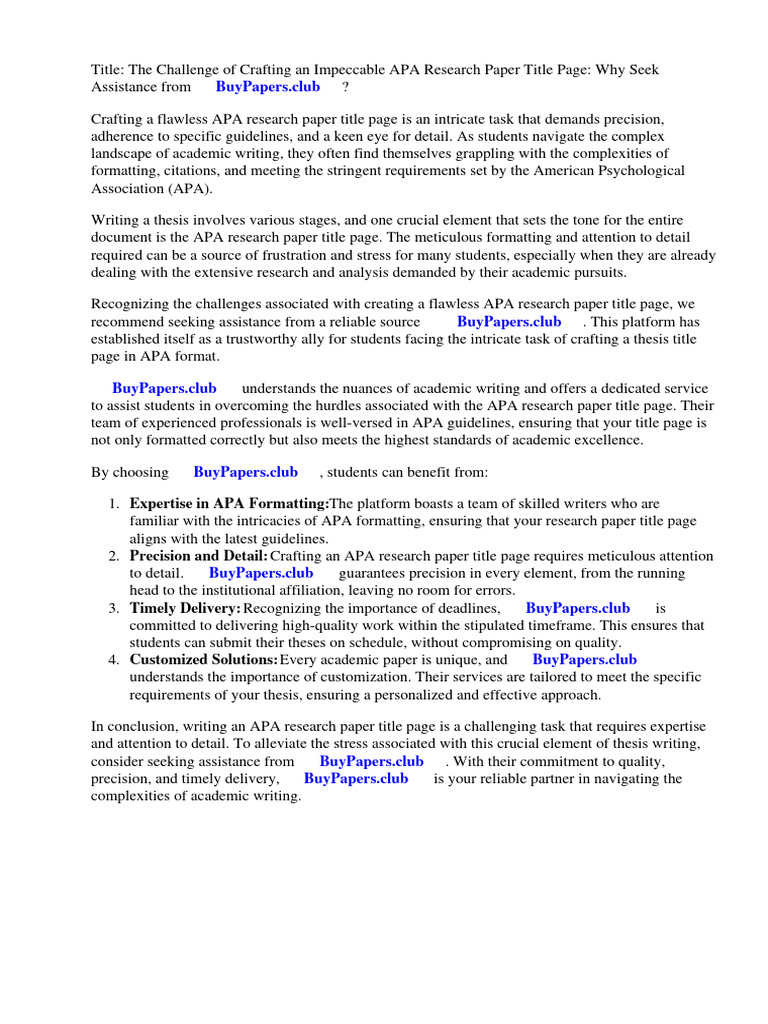 Apa Research Paper Title Page Format | PDF | Apa Style | Writing