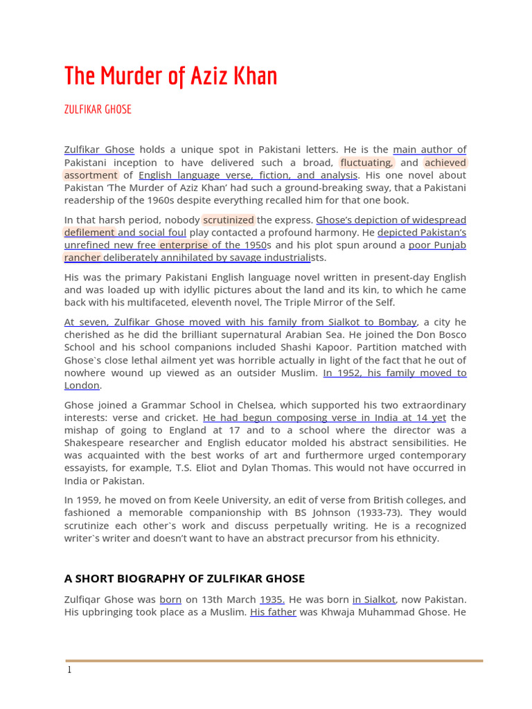 3.murder of Aziz Khan | PDF