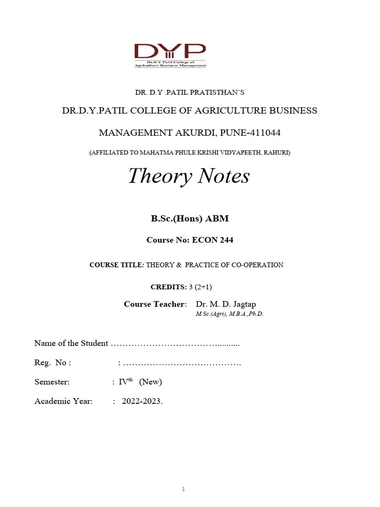 ECON 244 Revised Notes | PDF