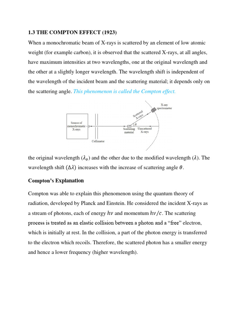 Compton Effect | PDF | Scattering | Photon