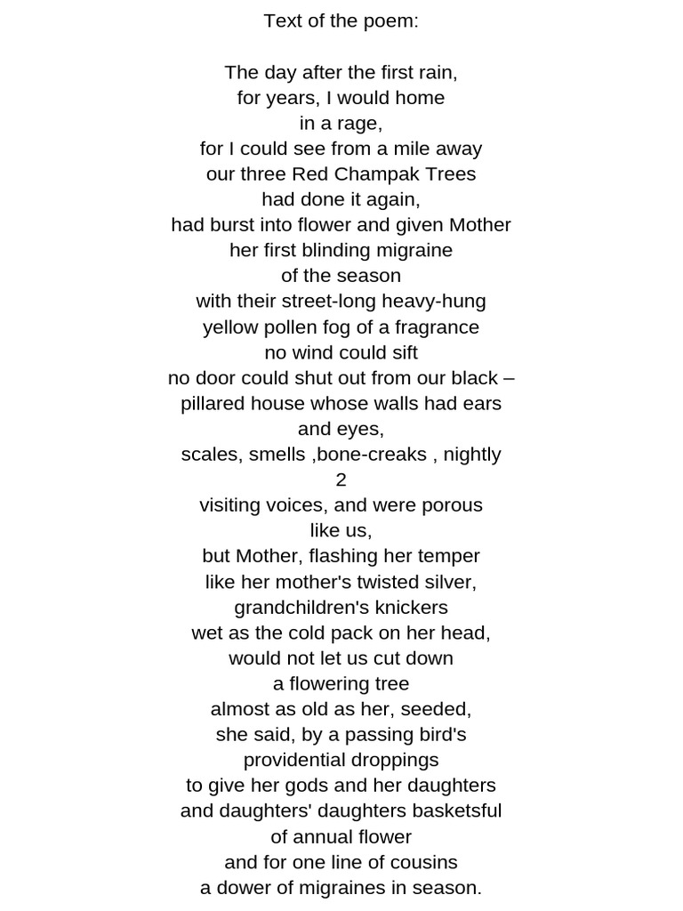 AK Ramanujan Poetry | PDF | Poetry | Classics