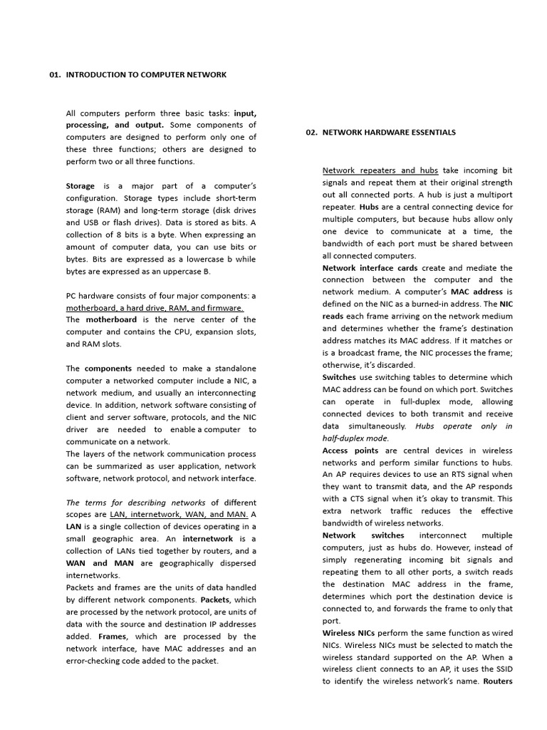Networking Reviewer | PDF | Computer Network | Ip Address