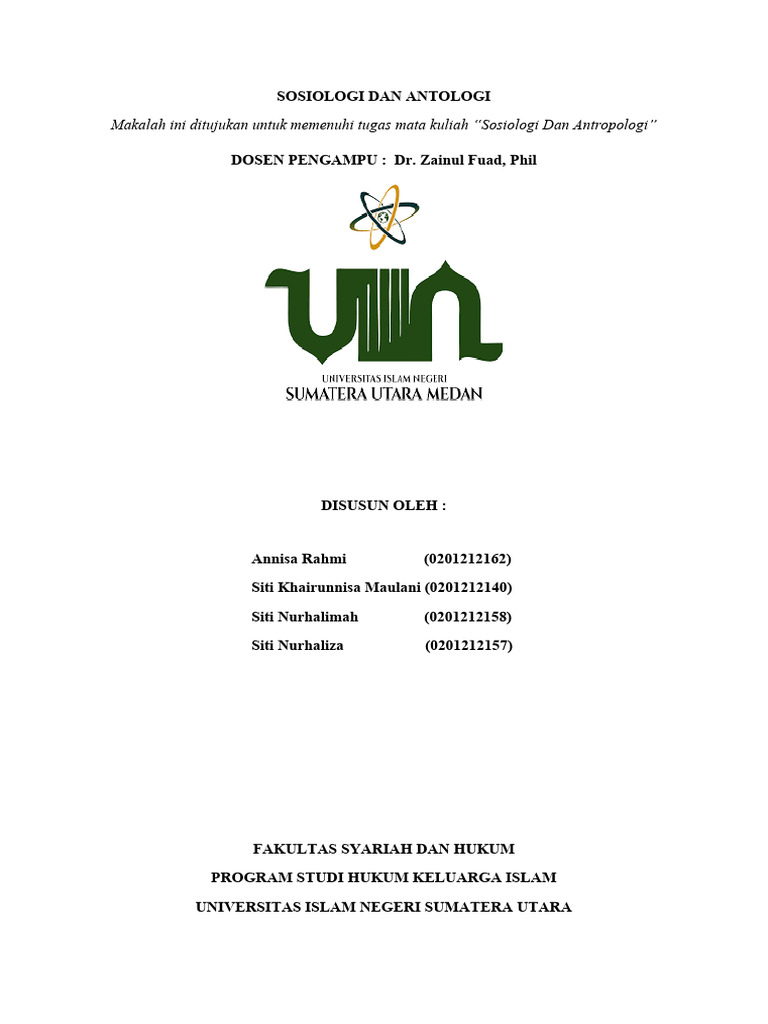Makalah Sosio Dan Antologi | PDF | Ilmu Sosial