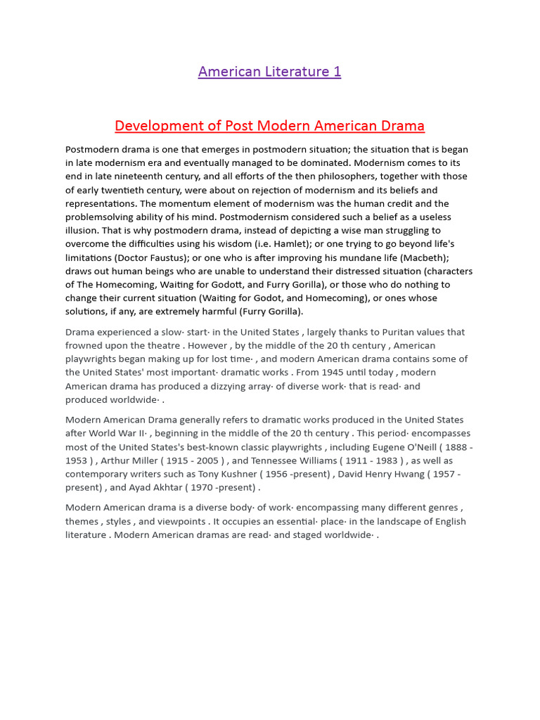 American Literature 1 | PDF | Beat Generation