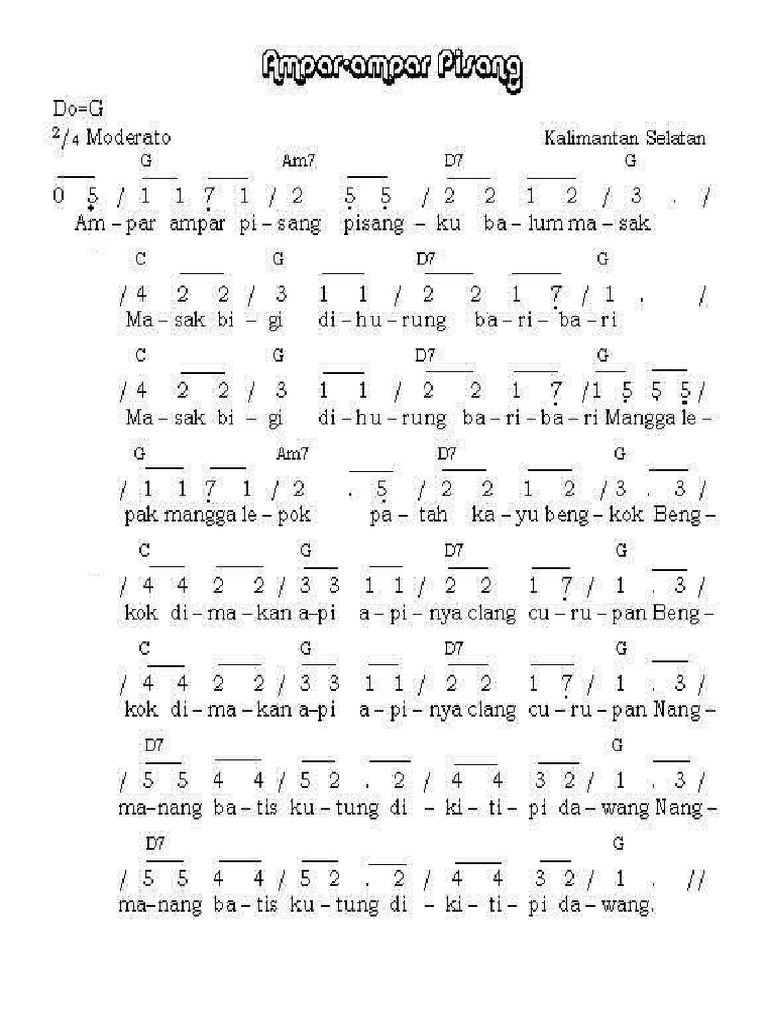 Lirik Ampar2 Pisang Pdf