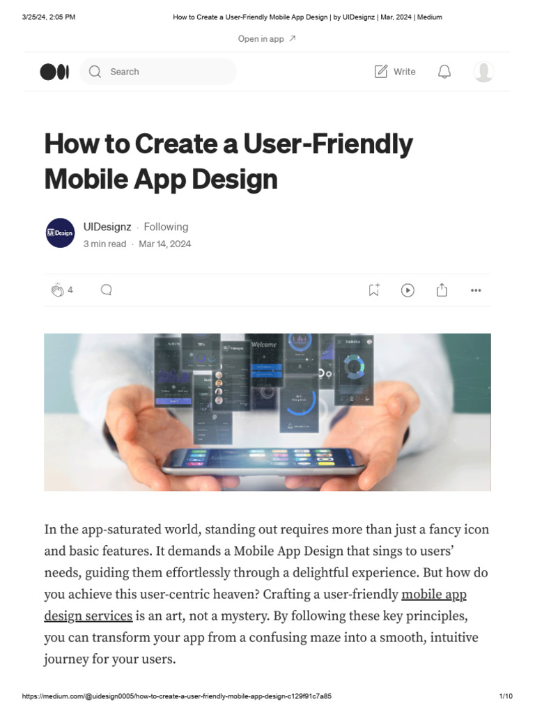 How To Create A User-Friendly Mobile App Design - by UIDesignz - Mar ...