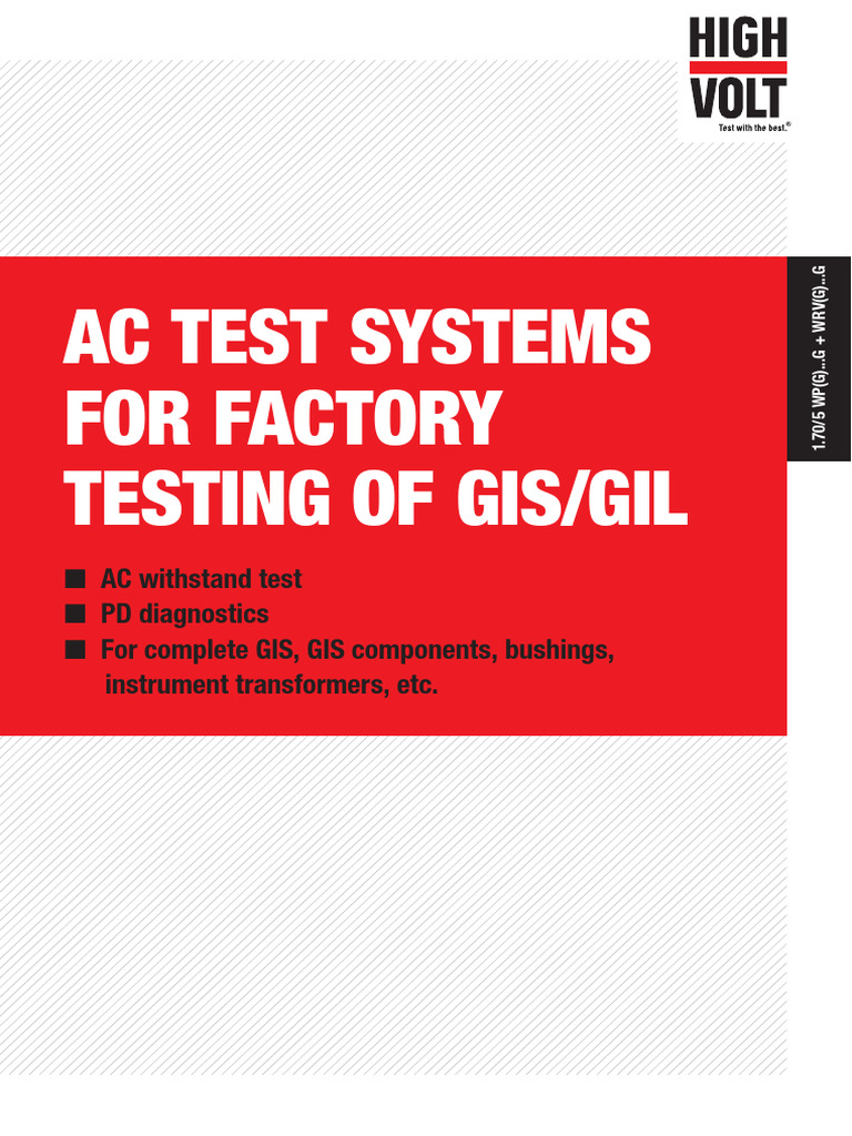 GIS/GIL Factory Testing Systems | PDF | Capacitor | Transformer