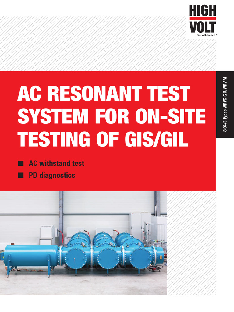 AC Resonant Test System For On-Site Testing of GIS GIL Product Brochure ...