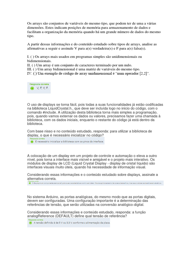 Atividade 03 - MICROCONTROLADORES E IOT | PDF | Internet das Coisas | Arduino