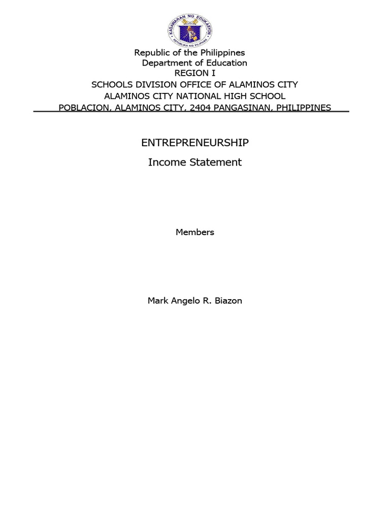 Financial Statement Entrep Mark | PDF | Economies | Financial Accounting