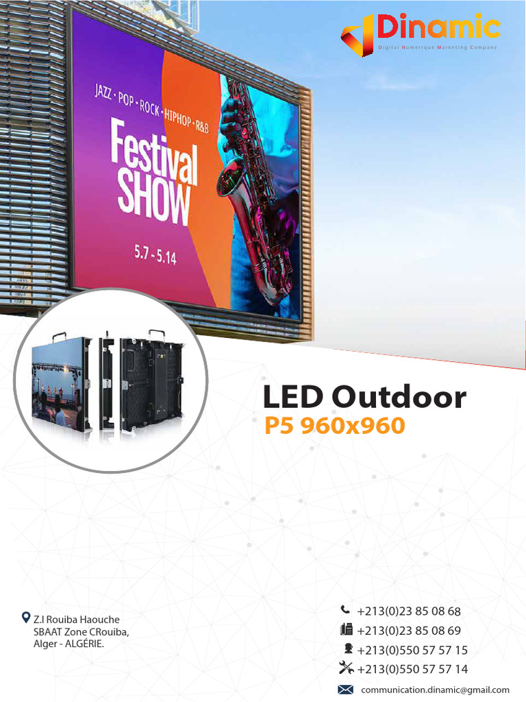 P5 960x960 LED Outdoor Display Specs | PDF