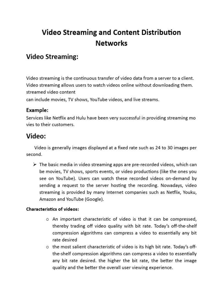 Video Streaming and Content Distribution Network | PDF | Streaming Media | Domain Name System