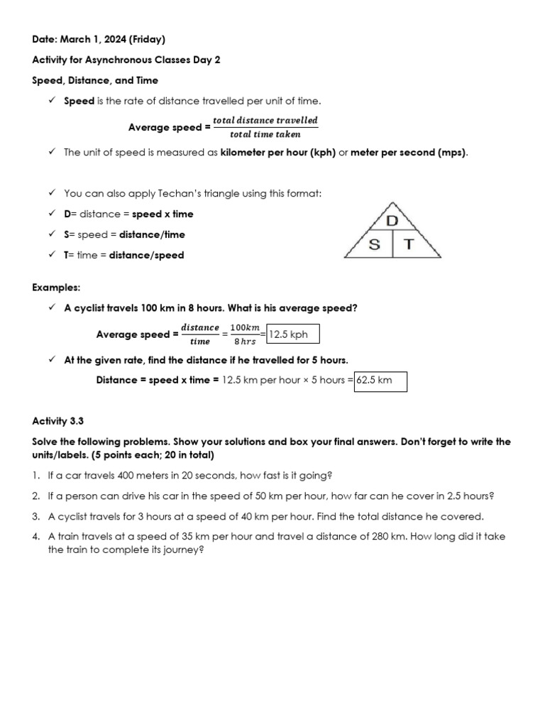 Math 7 Activity For March 1 Asynchronous Day 2 | PDF | Career & Growth | Teaching Methods ...