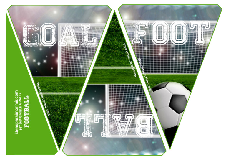 Futbol Banderines Kit Imprimible Futbol Gratis | PDF