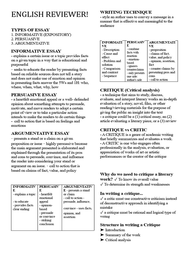 ENGLISH REVIEWER 3rd | PDF | Essays | Marxism ENGLISH REVIEWER 3rd | PDF | Essays | Marxism