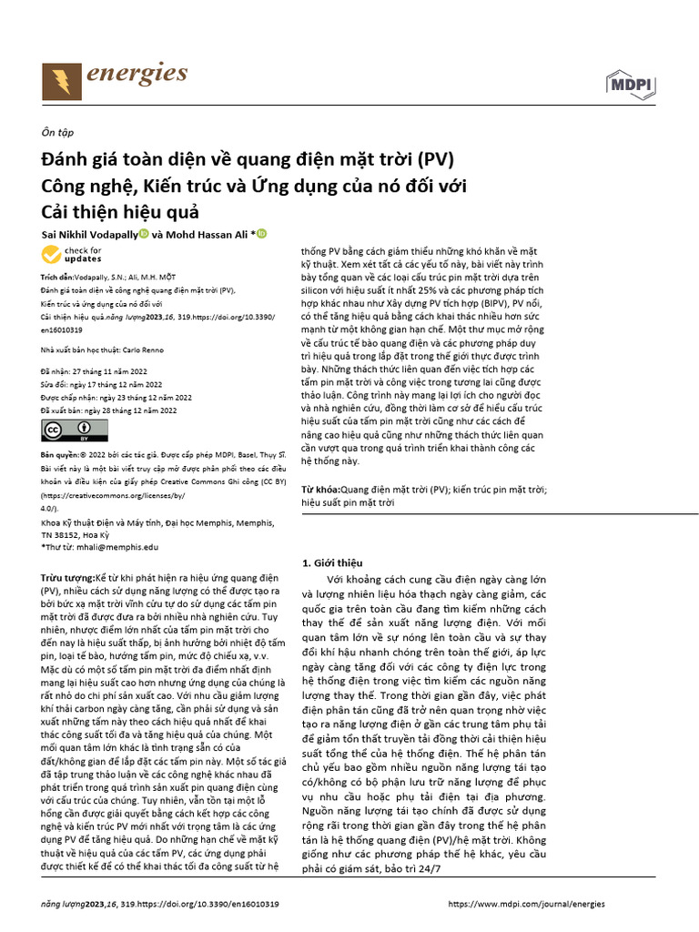 Bản dịch của 2-A-Comprehensive-Review-of-Solar-Photovoltaic- - PV - -Technologies ...