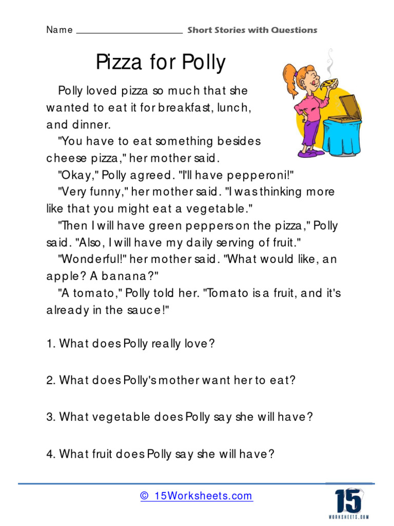 Short story questions store